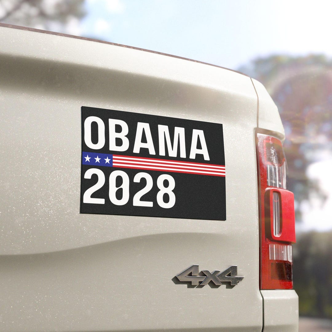 OBAMA 2028 Patriotic Black Bumper Sticker Car Magnet - Etsy