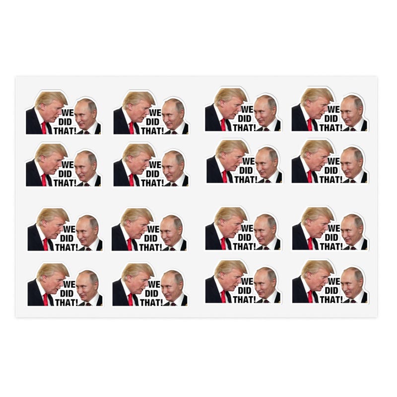 Trump and Putin Stickers - Etsy