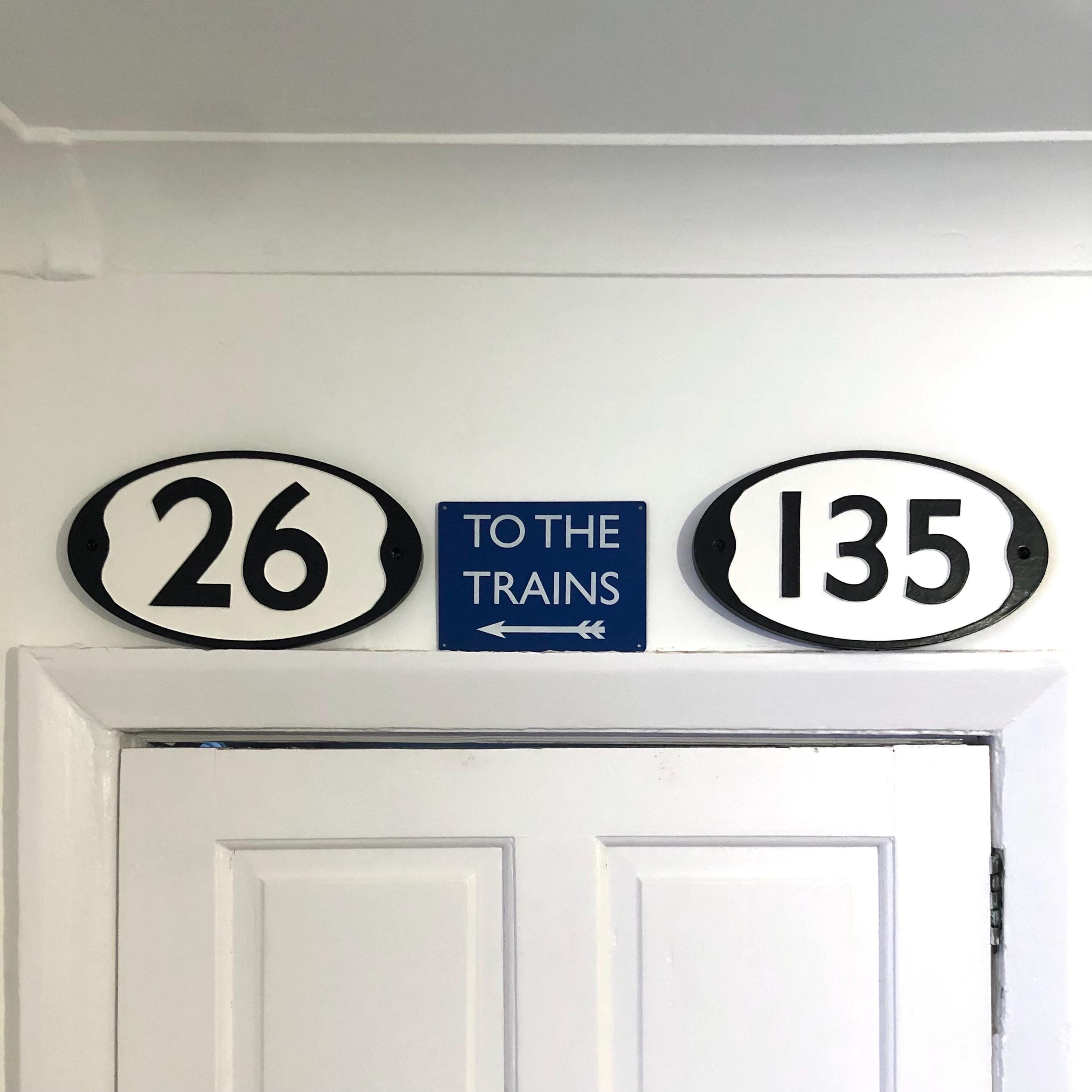 Railway House Number Sign - Etsy