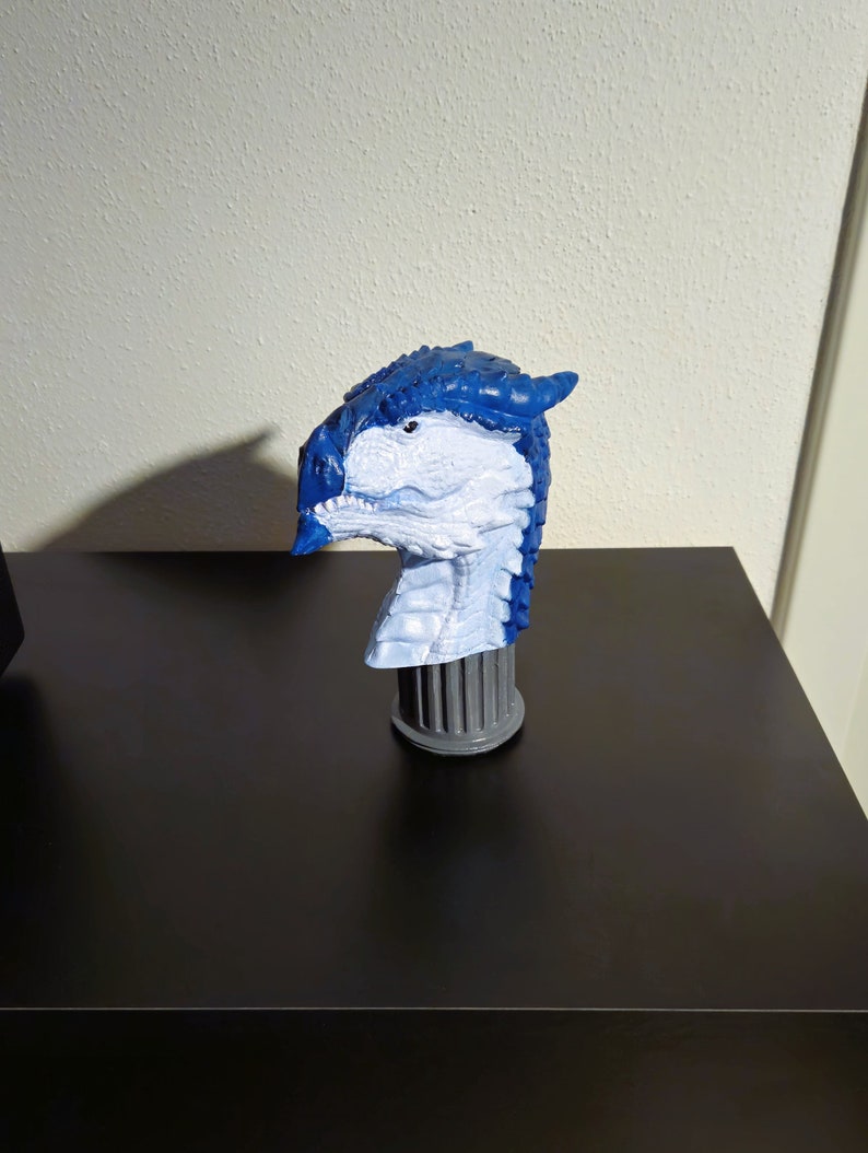 Ice Dragon Head Model Dragon Figure Gaming Room Decoration Home Decor ...