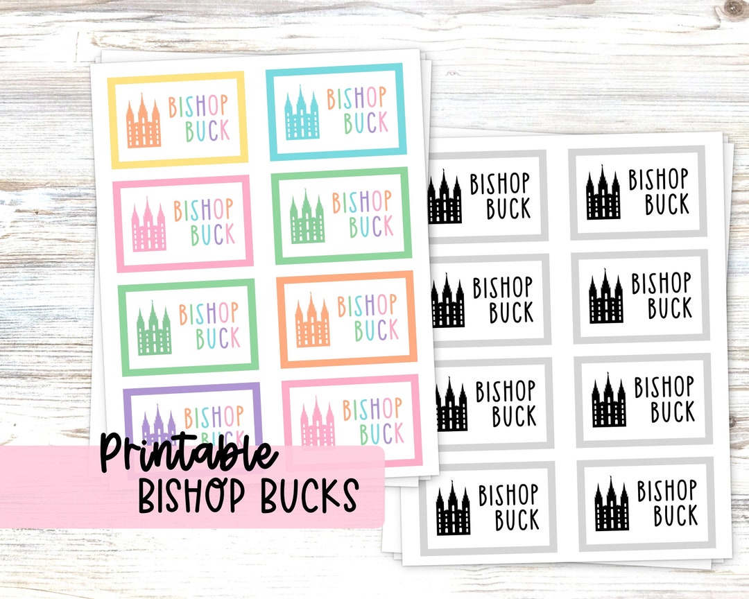 Printable Bishop Bucks & Birthday Bucks Bundle Primary - Etsy