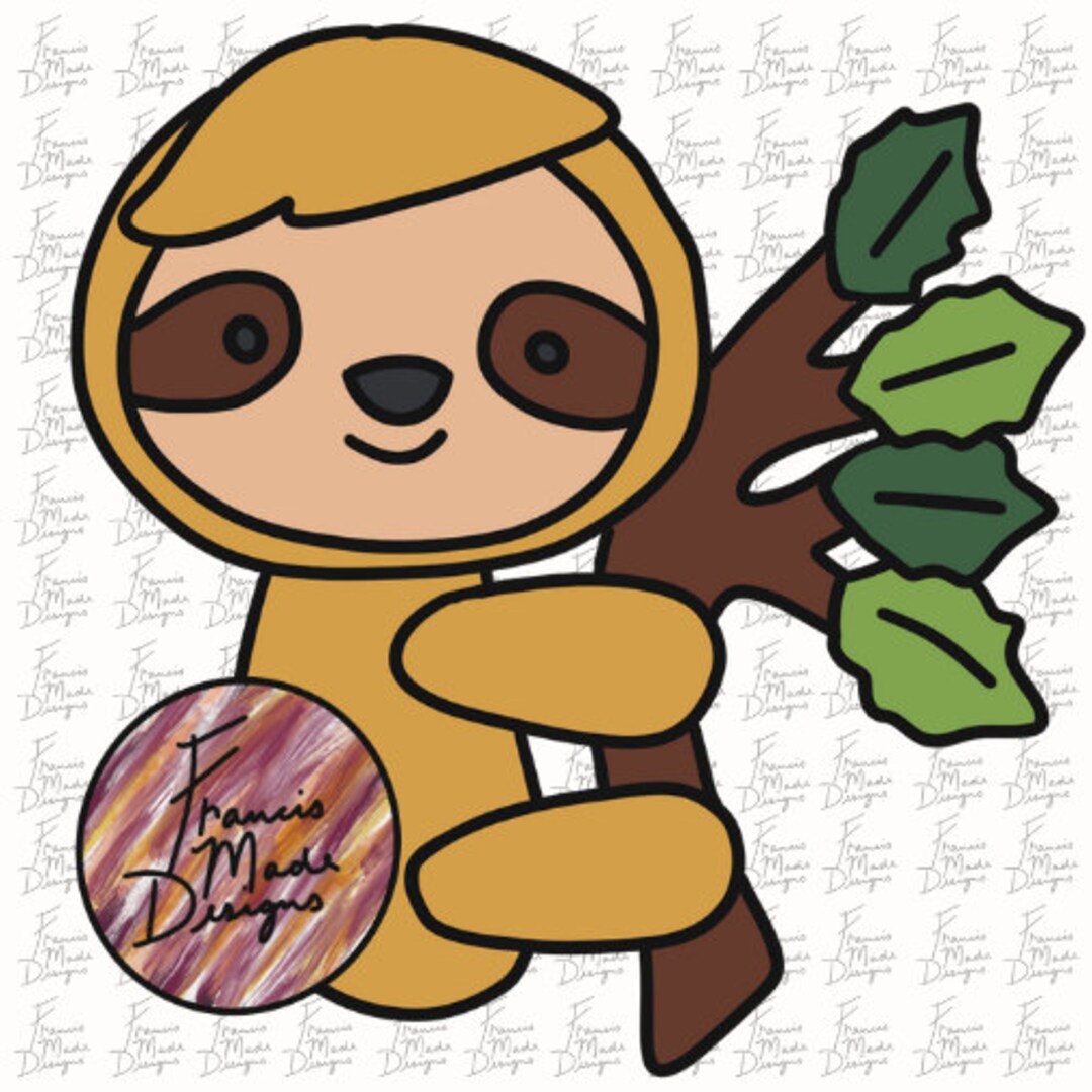 Simon the Sloth PNG Digital Download Sublimation - Etsy