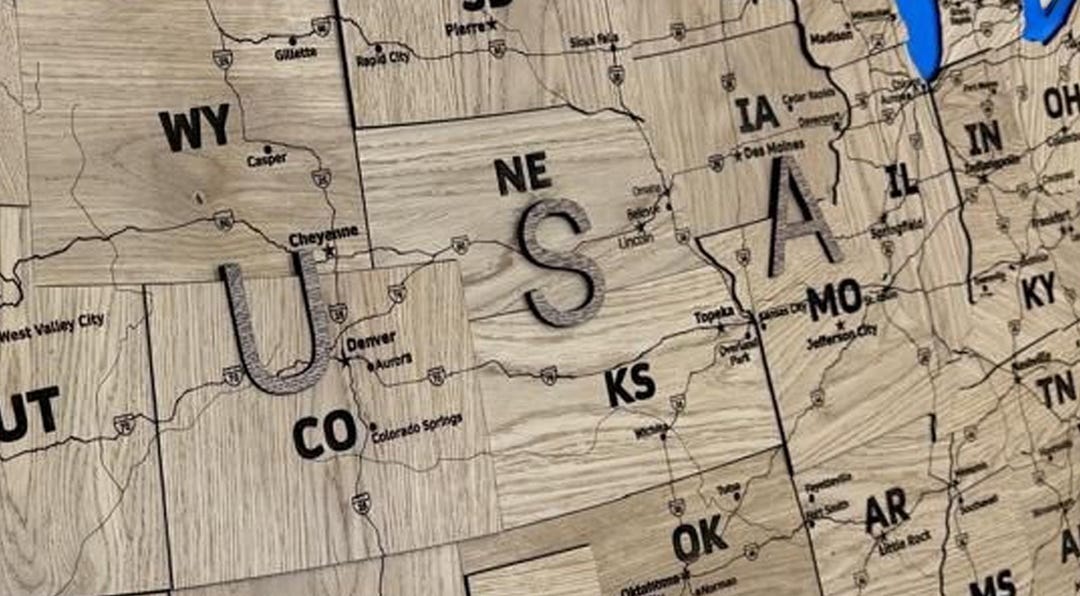 Indiana 3D Wooden Map, Wall Art, State Map Wall Decor, Personalized ...