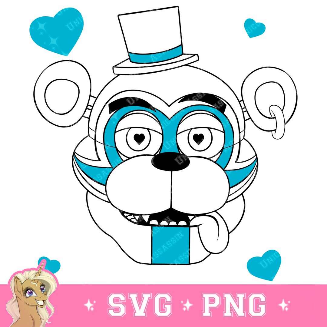 Glamrock Freddy in Love SVG Cricut Graphic Digital Cut File - Etsy