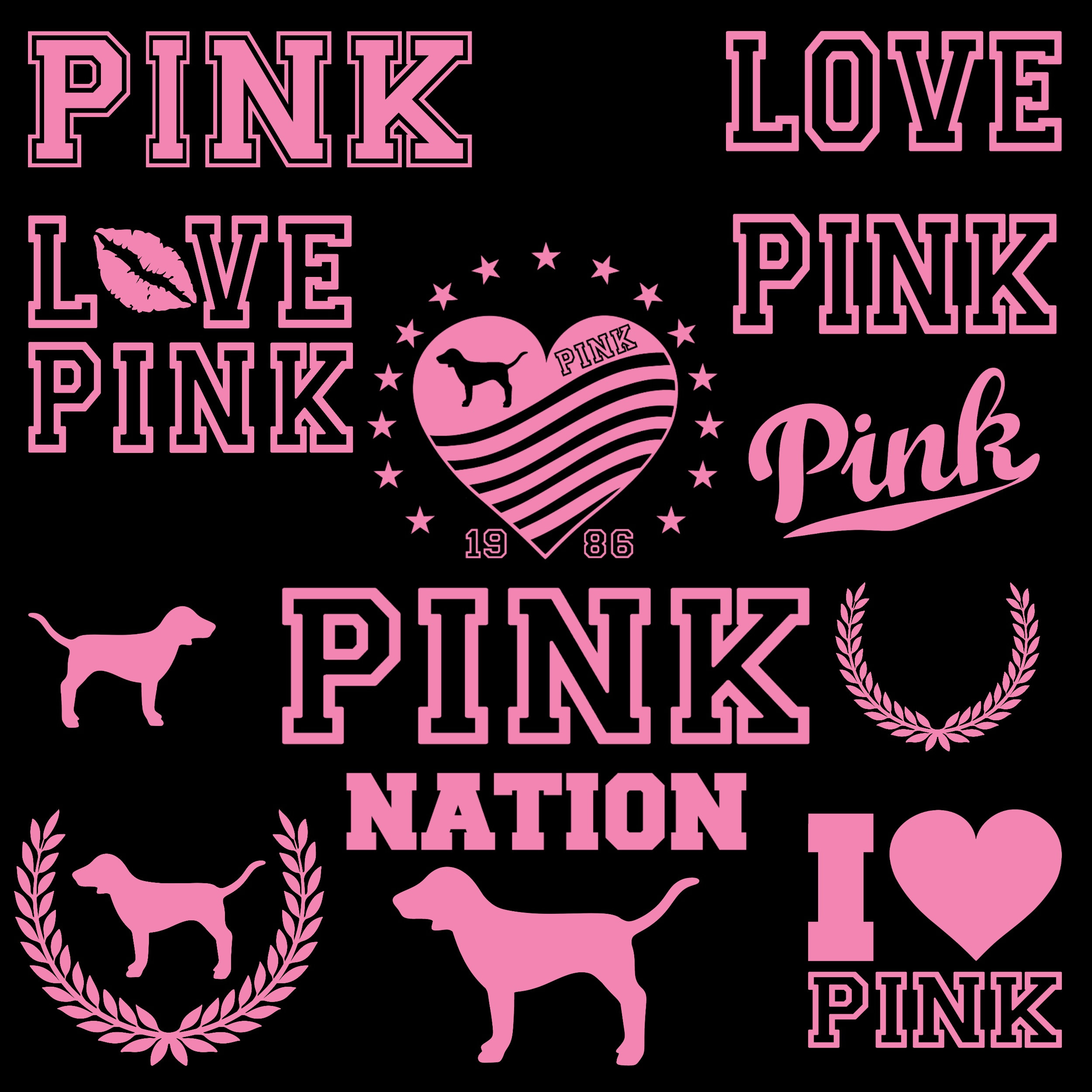 Graphic Bundle 10 Love Pink SVG/PNG Digital Download for Cricut and ...