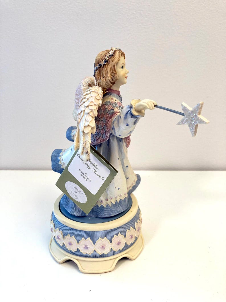 Everyday Angels Angel of Wishes With Magic Star Betty Singer Music Box ...