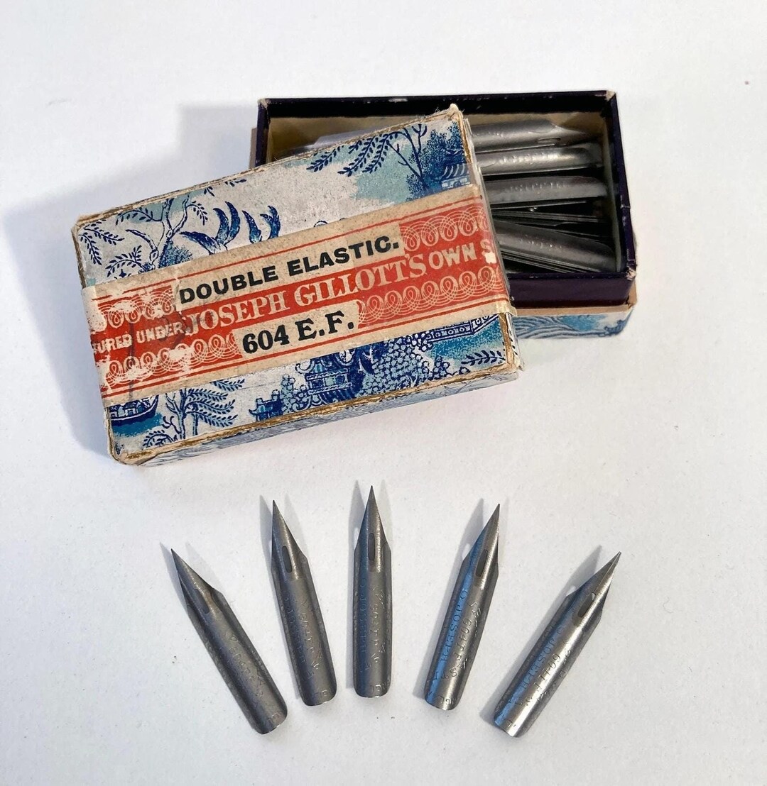 NIB Joseph Gillott's 604 EF Double Elastic Set of 5 Genuine Dream ...