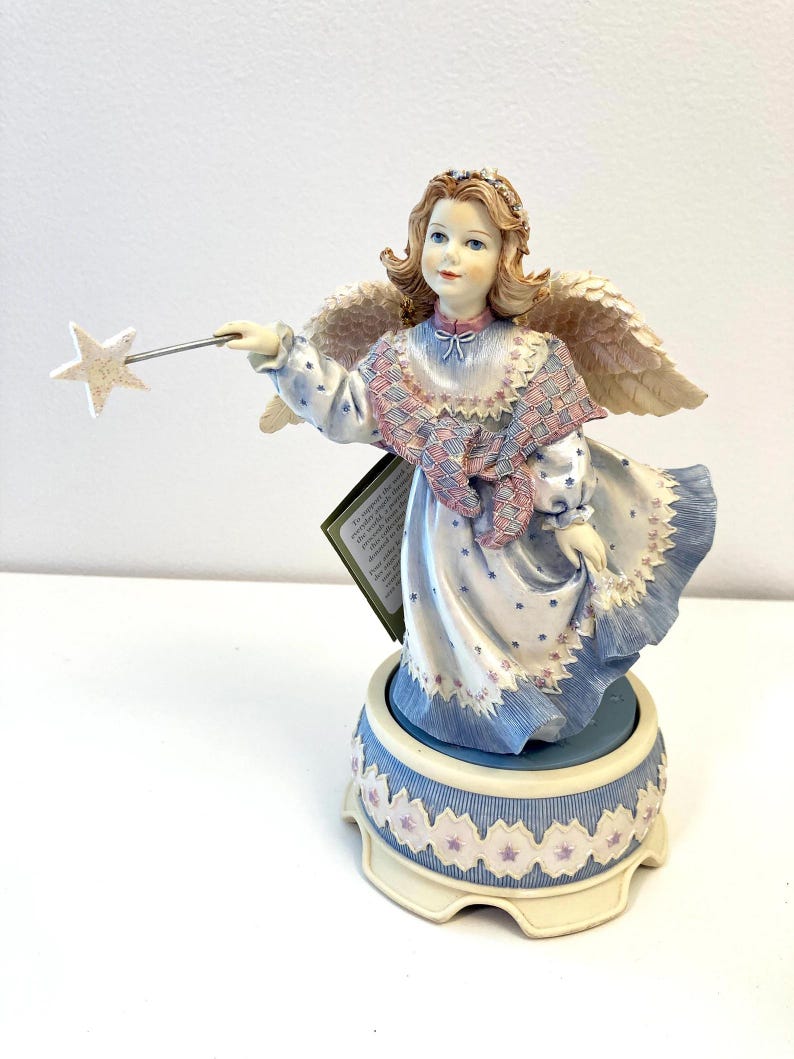 Everyday Angels Angel of Wishes With Magic Star Betty Singer Music Box ...