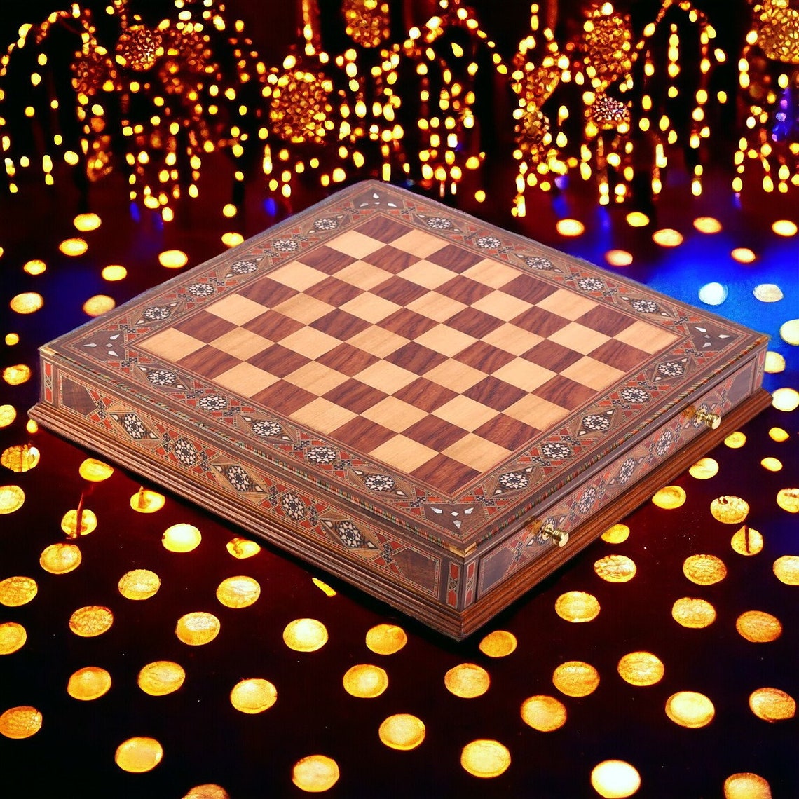 Handmade Large Metal Pegasus Chess Set With Mother of Pearl Inlays on ...