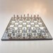 Foldable Classic Metal Chess Set With Antique Mother of Pearl Patterned ...