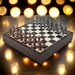 Large Ottoman-byzantine Metal Chess Set With Antique Walnut Pattern MDF ...