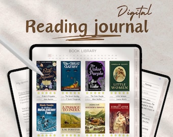 Digital Reading Journal Digital Reading Tracker Journal Goodnotes ...