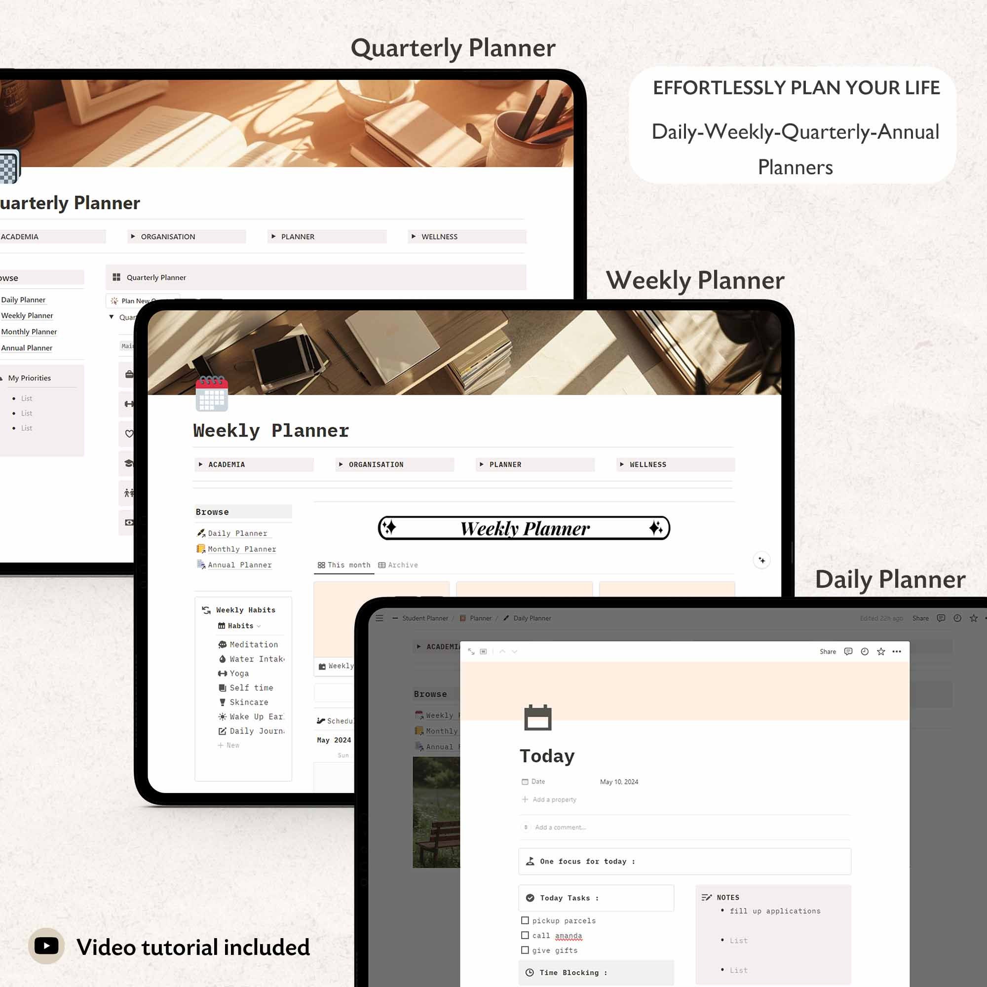 Notion Student Planner Notion Academic Planner School Notion Life ...