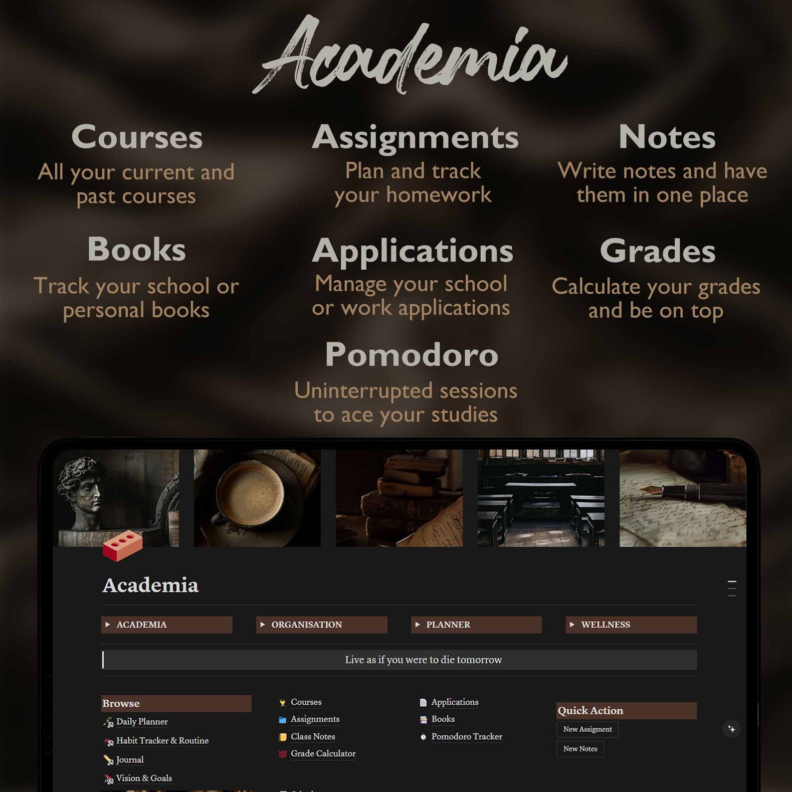 Notion Student Planner Notion Academic Planner Notion Student Dashboard ...