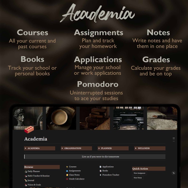 Notion Student Planner Notion Academic Planner Notion Student Dashboard ...