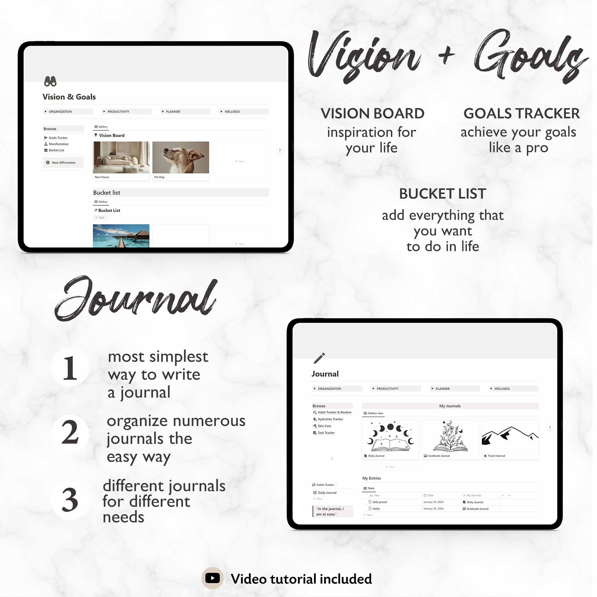 All in One Notion Life Planner Notion Template Notion Digital Planner ...