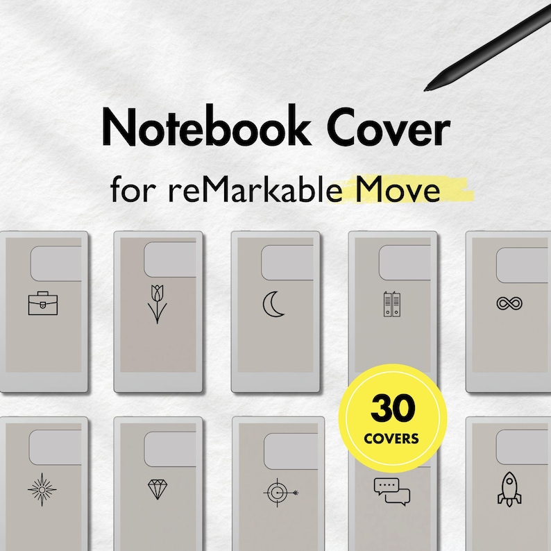 Notebook Covers for Remarkable Move, Cover Bundle for Remarkable Paper ...