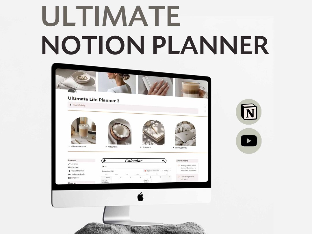 2025 Notion Planner Notion Template Notion All in One Notion Life ...
