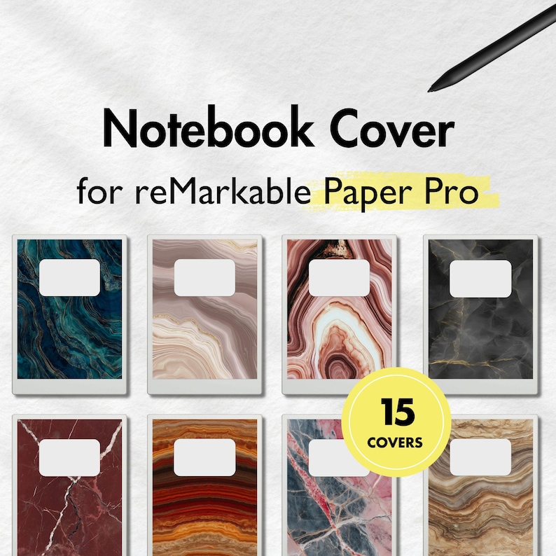 Notebook Cover for Remarkable Paper Pro, Abstract Cover Bundle for ...