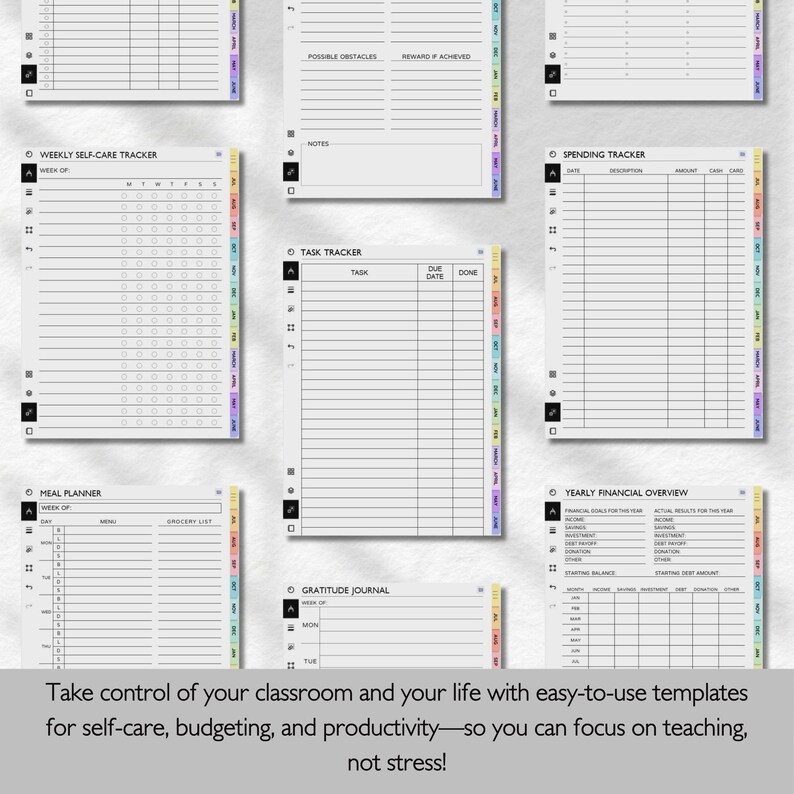 Teacher Planner for Remarkable Paper Pro, Templates for Remarkable ...