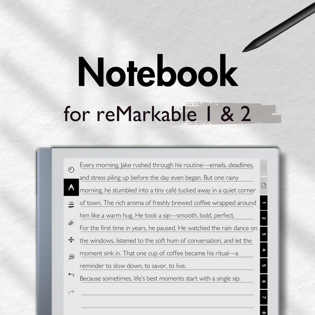 Notebook Remarkable 2 Notebook Template, Dotted, Lined, Grid, Cornel ...