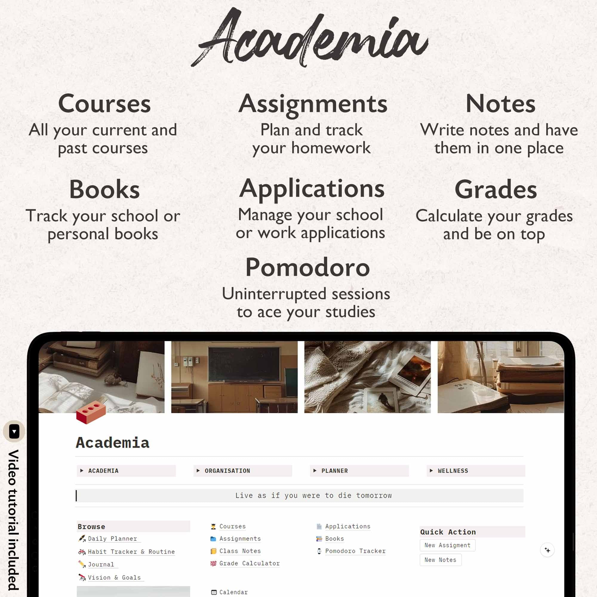 Notion Student Planner Notion Academic Planner School Notion Life ...