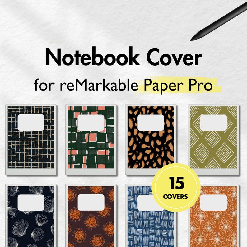 Notebook Cover for Remarkable Paper Pro, Cover Bundle for Remarkable ...