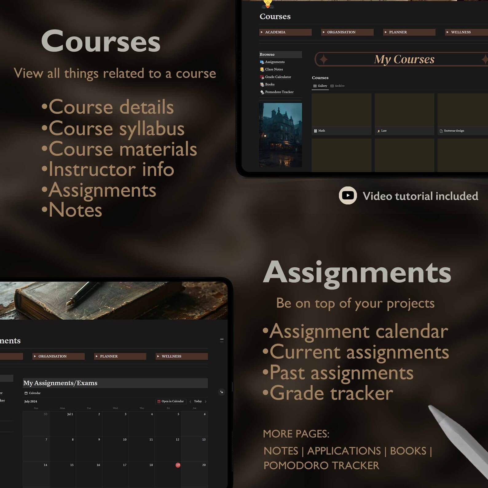 Notion Student Planner Notion Academic Planner Notion Student Dashboard ...