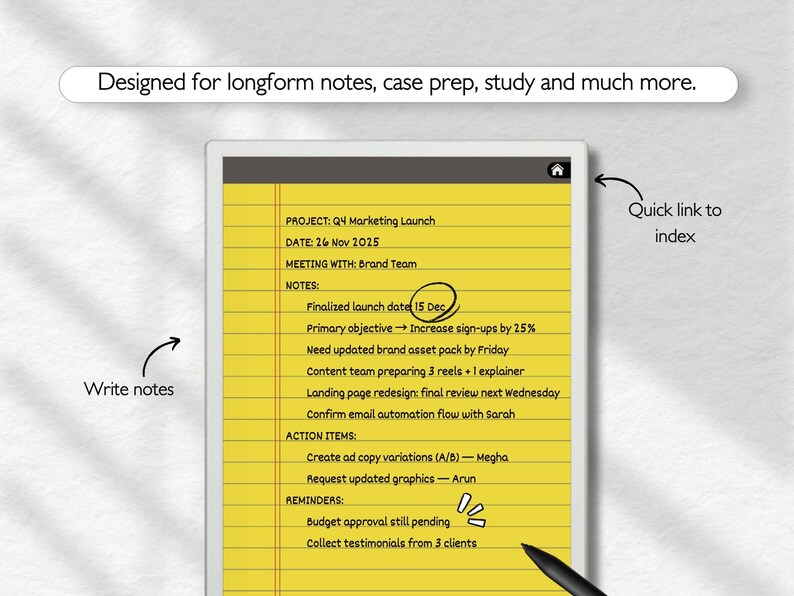 Color Notepad for Remarkable Paper Pro, Templates for Remarkable ...