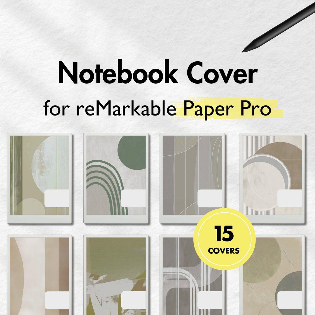 Notebook Cover for Remarkable Paper Pro, Abstract Cover Bundle for ...