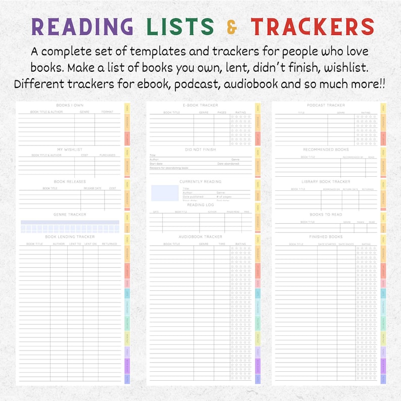 Digital Reading Journal Digital Reading Log Goodnotes Book Tracker ...