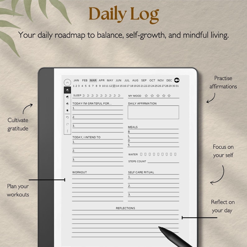 Wellness Journal, Kindle Journal, Daily Journal, Self Care Planner ...