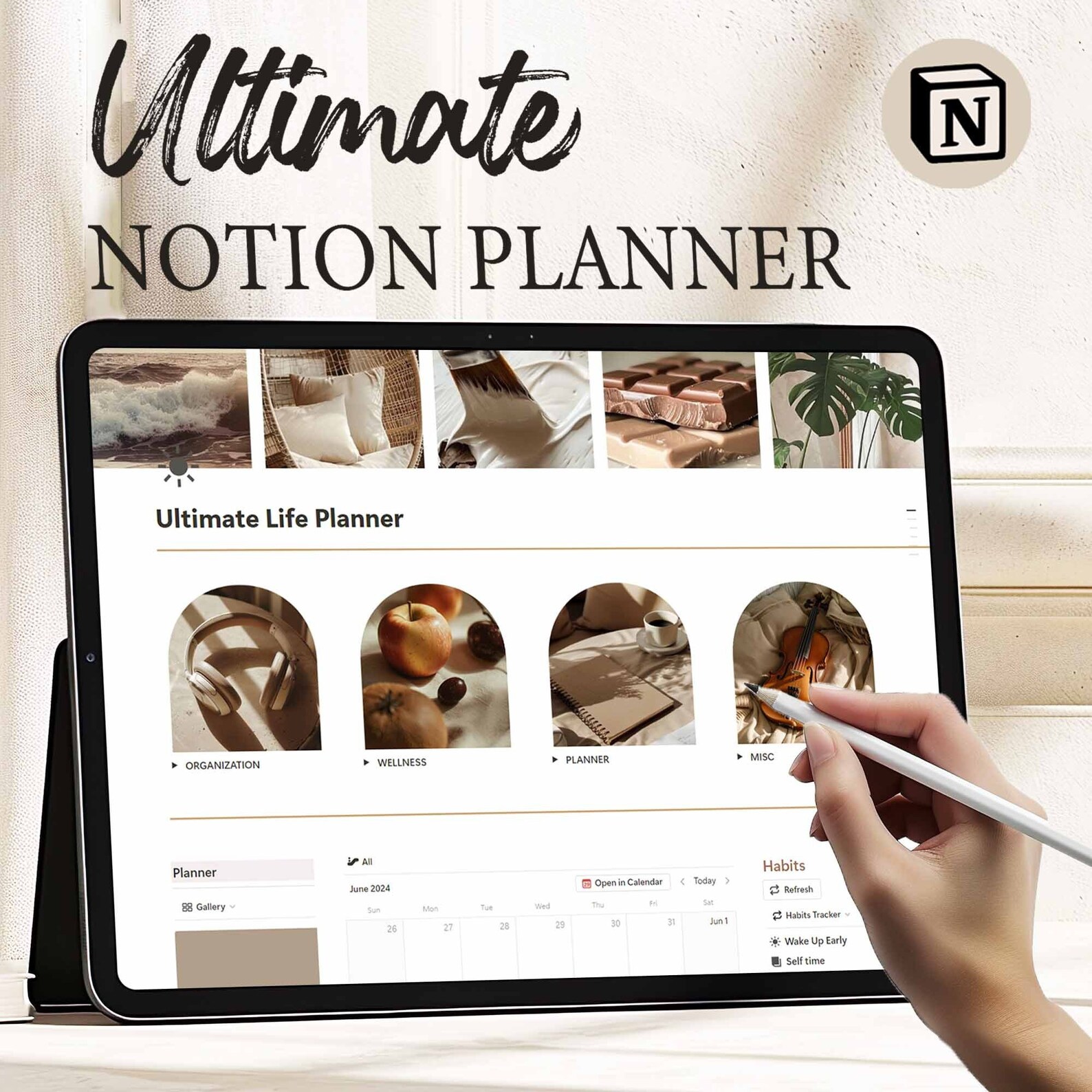 Ultimate Notion Planner Template Notion Life Planner Notion Dashboard ...