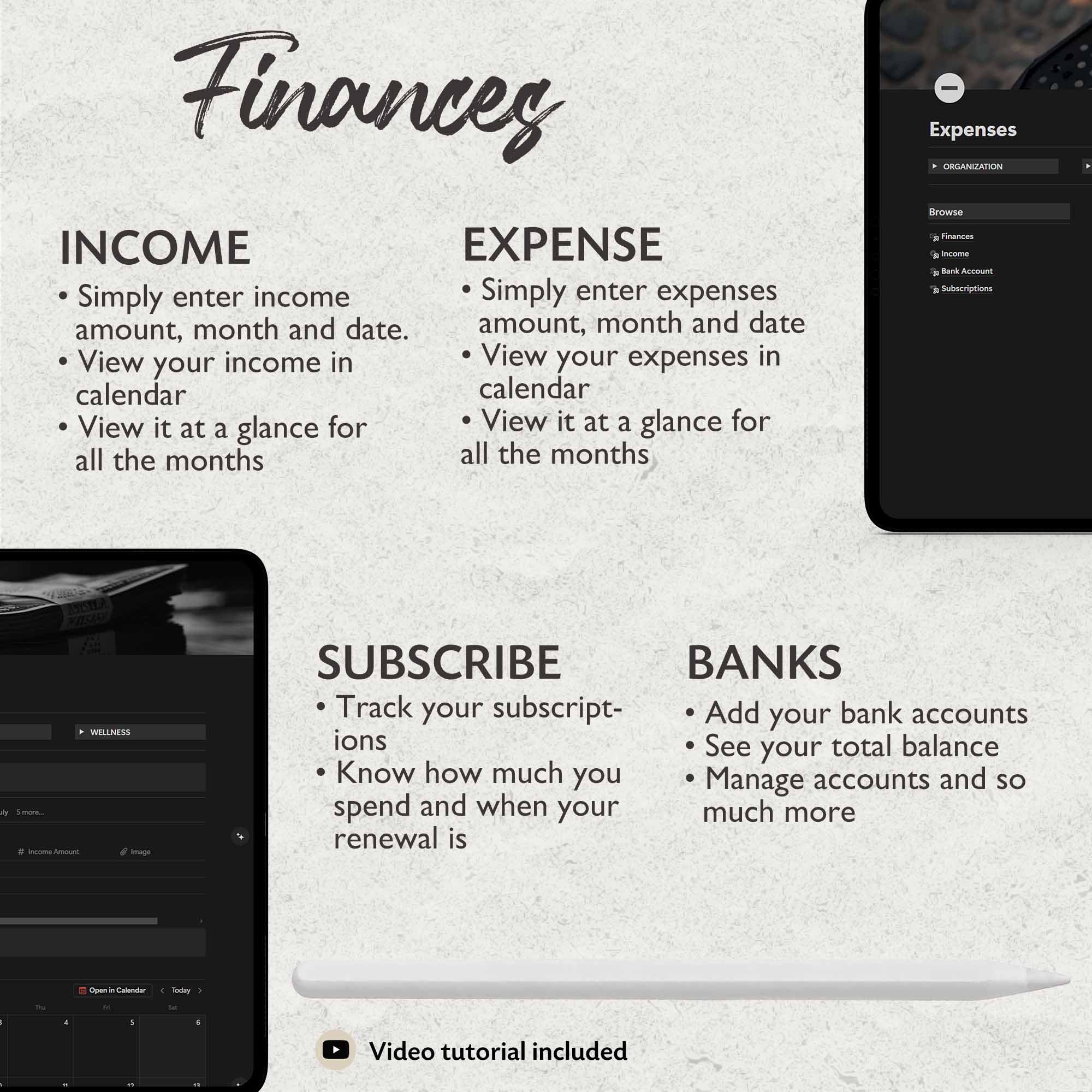 Notion Life Planner Notion Templates Notion Dark Mode Notion All in One ...