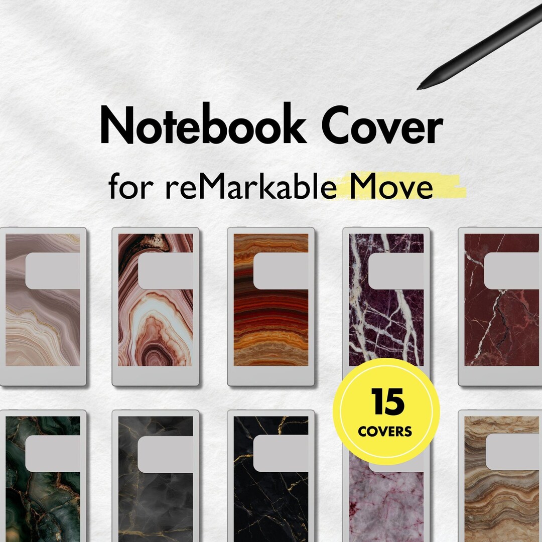 Notebook Covers for Remarkable Move, Abstract Cover Bundle for ...