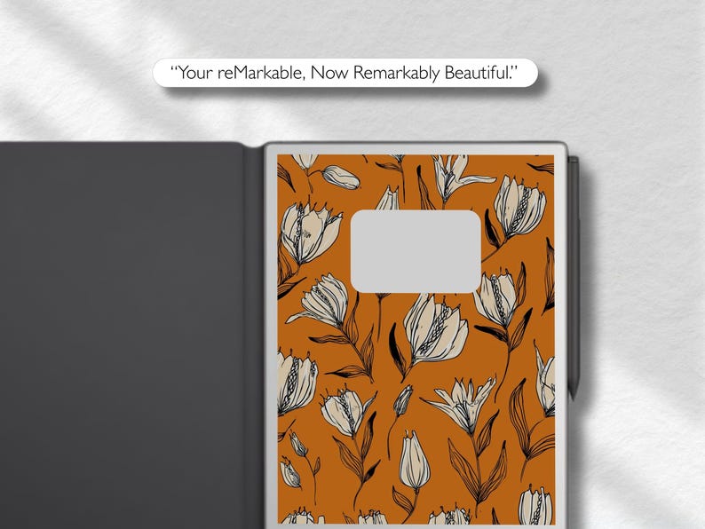 Notebook Cover for Remarkable Paper Pro, Floral Cover Bundle for ...