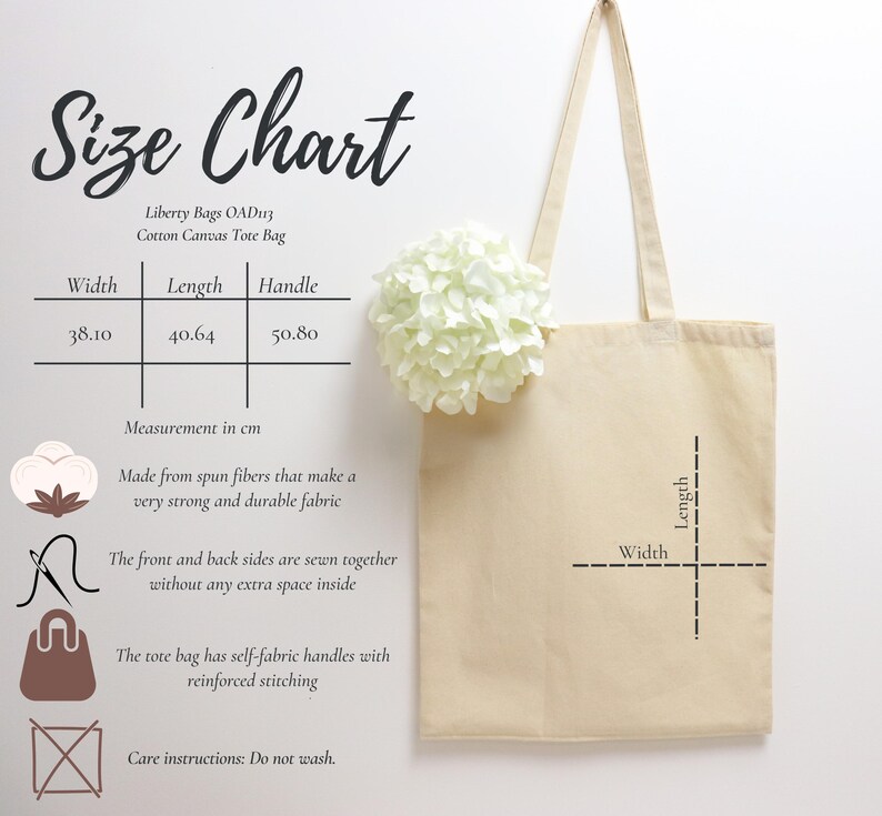 Heart Rose Canvas Tote Bag - Love Patterned Shopping Bag, Eco-friendly ...
