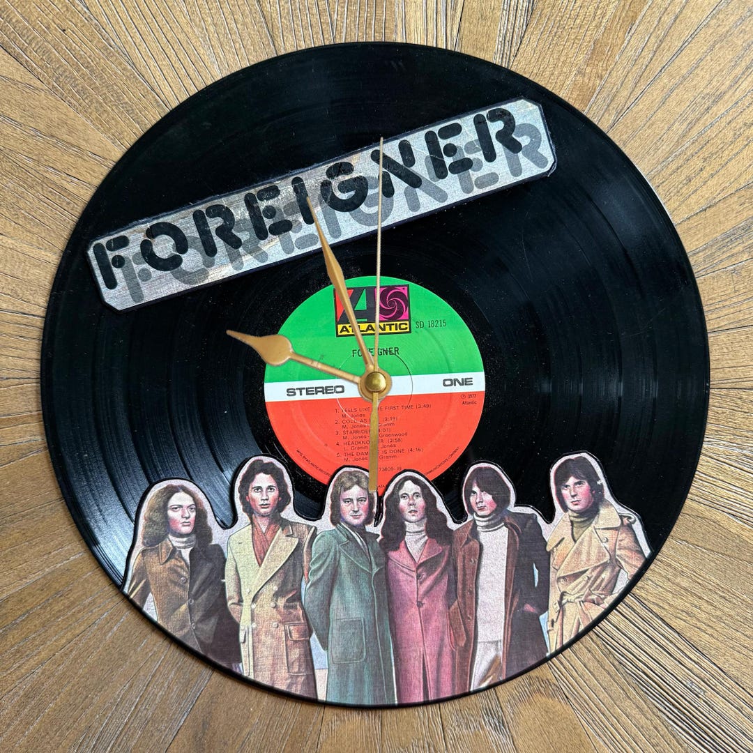 Foreigner Vinyl Record and Cover Art Wall Clock - Etsy