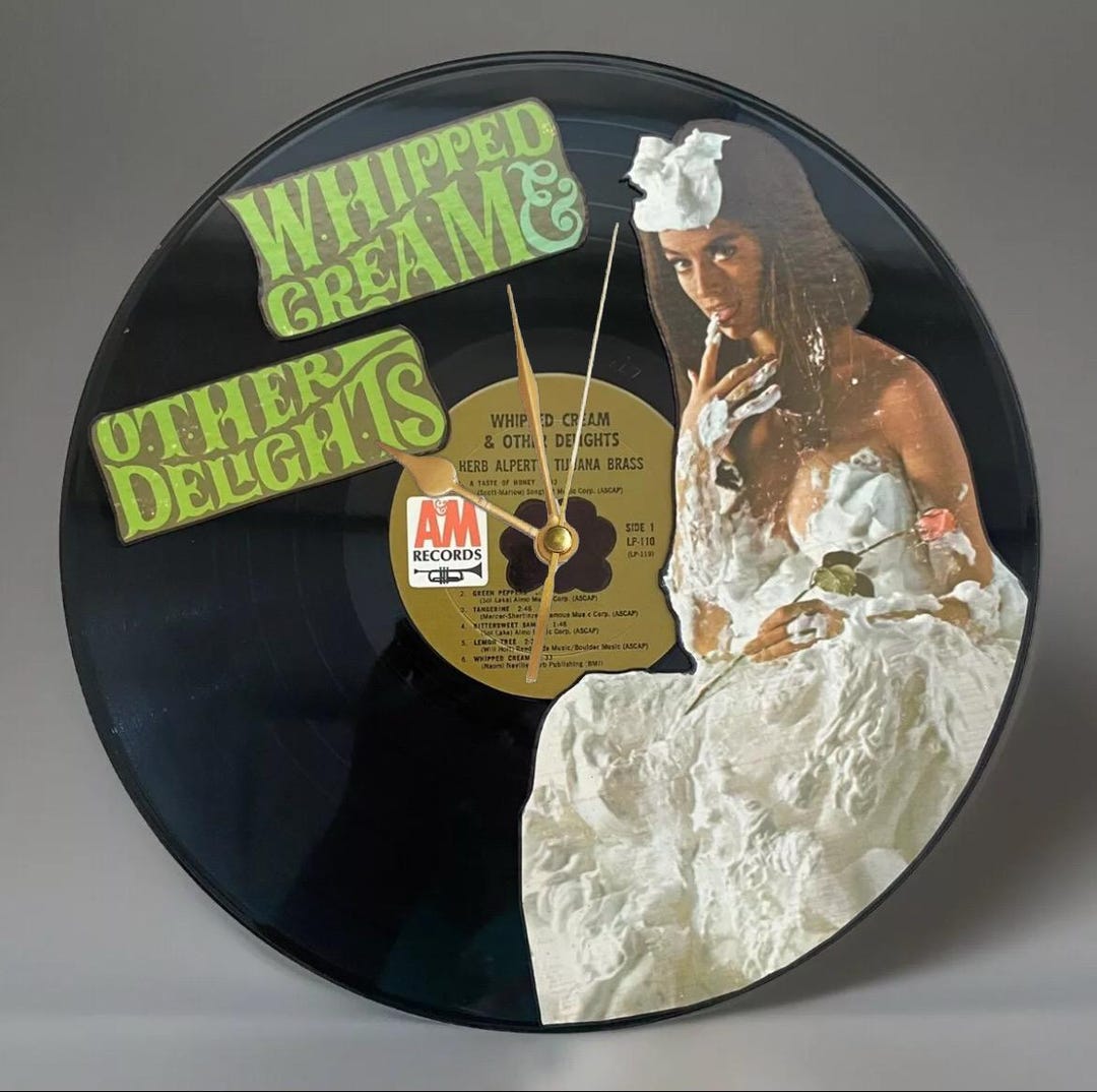Herb Alpert Whipped Cream Album Art Vinyl Record Wall Clock - Etsy