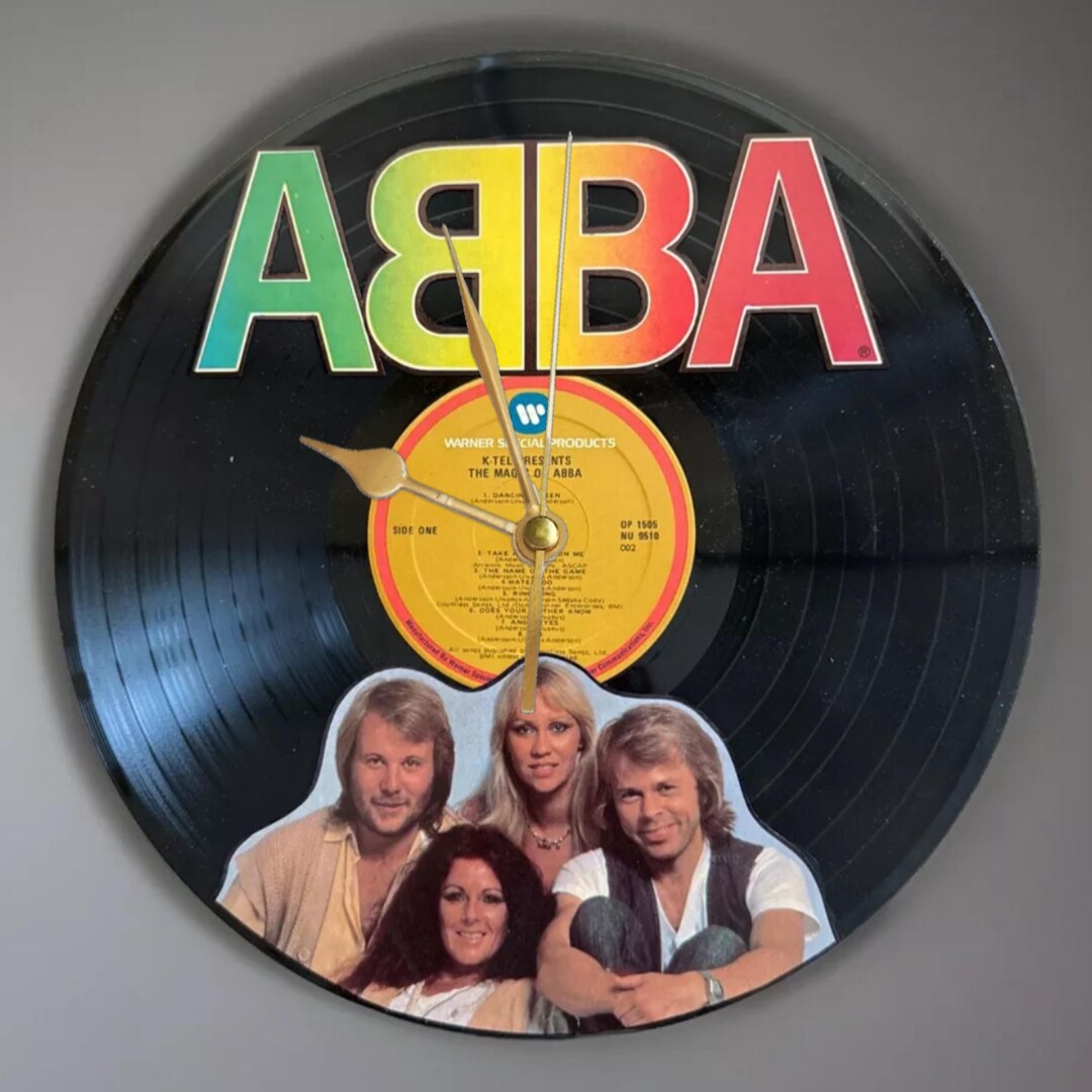ABBA Greatest Hits Vinyl Record and Cover Art Wall Clock - Etsy