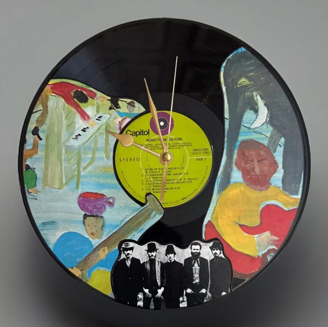 The Band: Songs From Big Pink Vinyl Record and Cover Art Wall Clock - Etsy