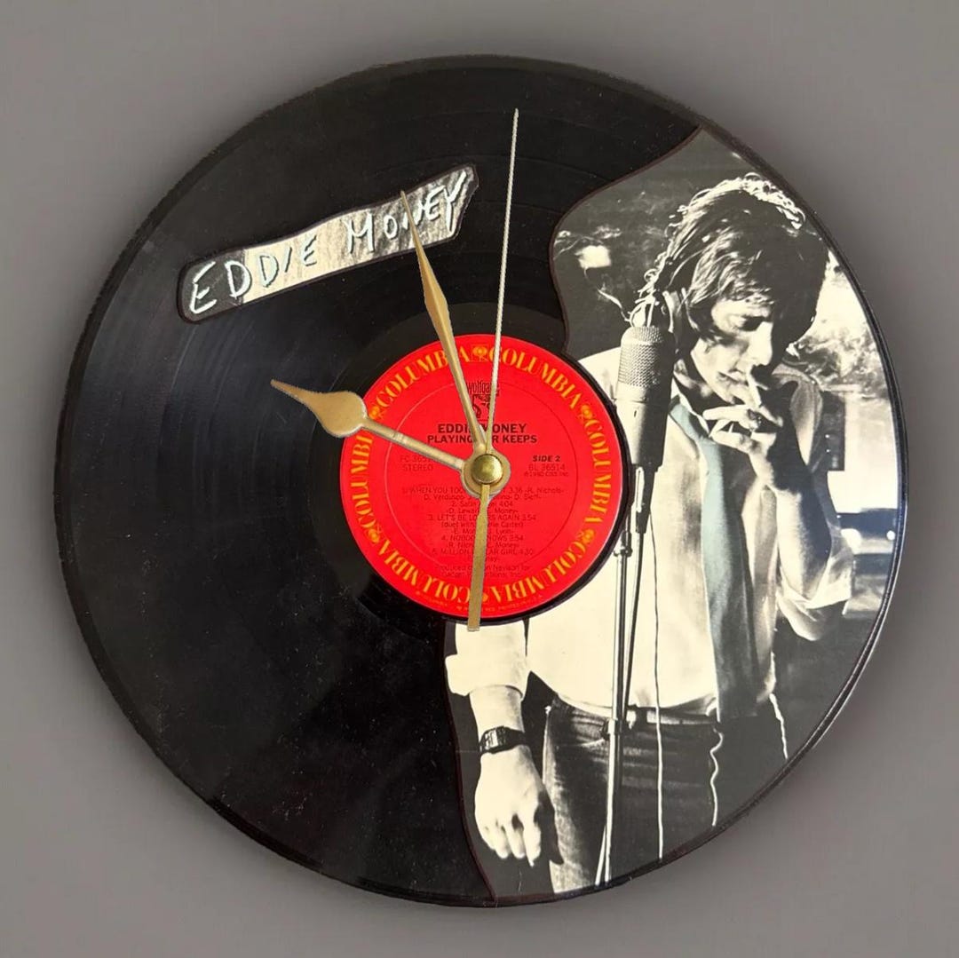 Eddie Money Vinyl Record and Cover Art Wall Clock - Etsy