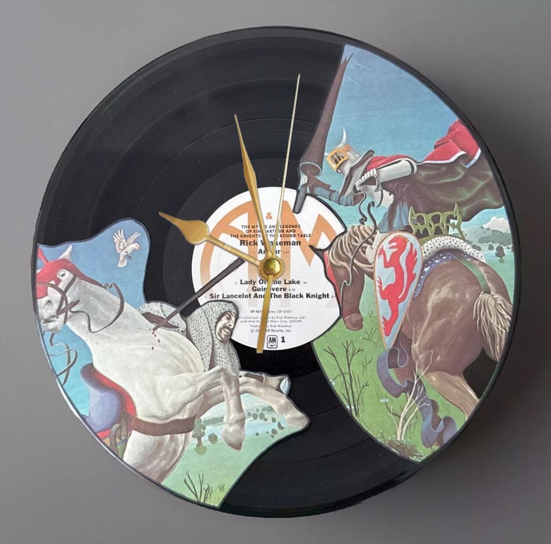 Rick Wakeman: King Arthur Vinyl Record and Cover Art Wall Clock - Etsy