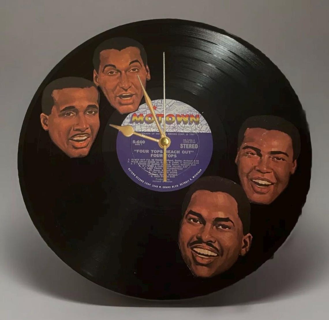 The Four Tops: Reach Out Vinyl Record and Cover Art Wall Clock - Etsy