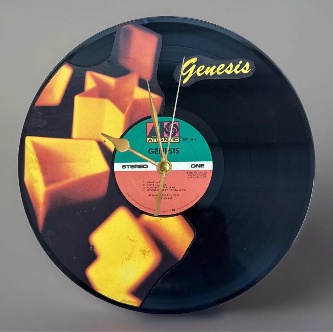 Genesis: Self-titled Vinyl Record and Cover Art Wall Clock - Etsy