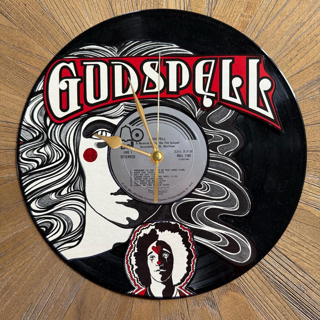 Godspell Soundtrack: Vinyl Record and Cover Art Wall Clock - Etsy