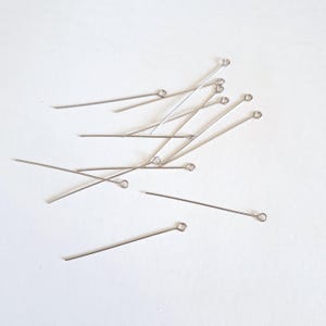 Stainless Steel Eye Pins, 30mm/40mm Eye Headpins, 22 Gauge Eye Pins ...