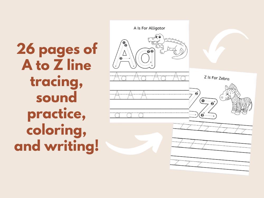 ABC Writing + Tracing Worksheets, Alphabet Tracing, Preschool Worksheet ...