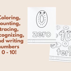 Number Coloring Pages, Toddler Learning Worksheets, Counting to 10 ...