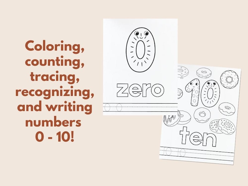 Number Coloring Pages, Toddler Learning Worksheets, Counting to 10 ...
